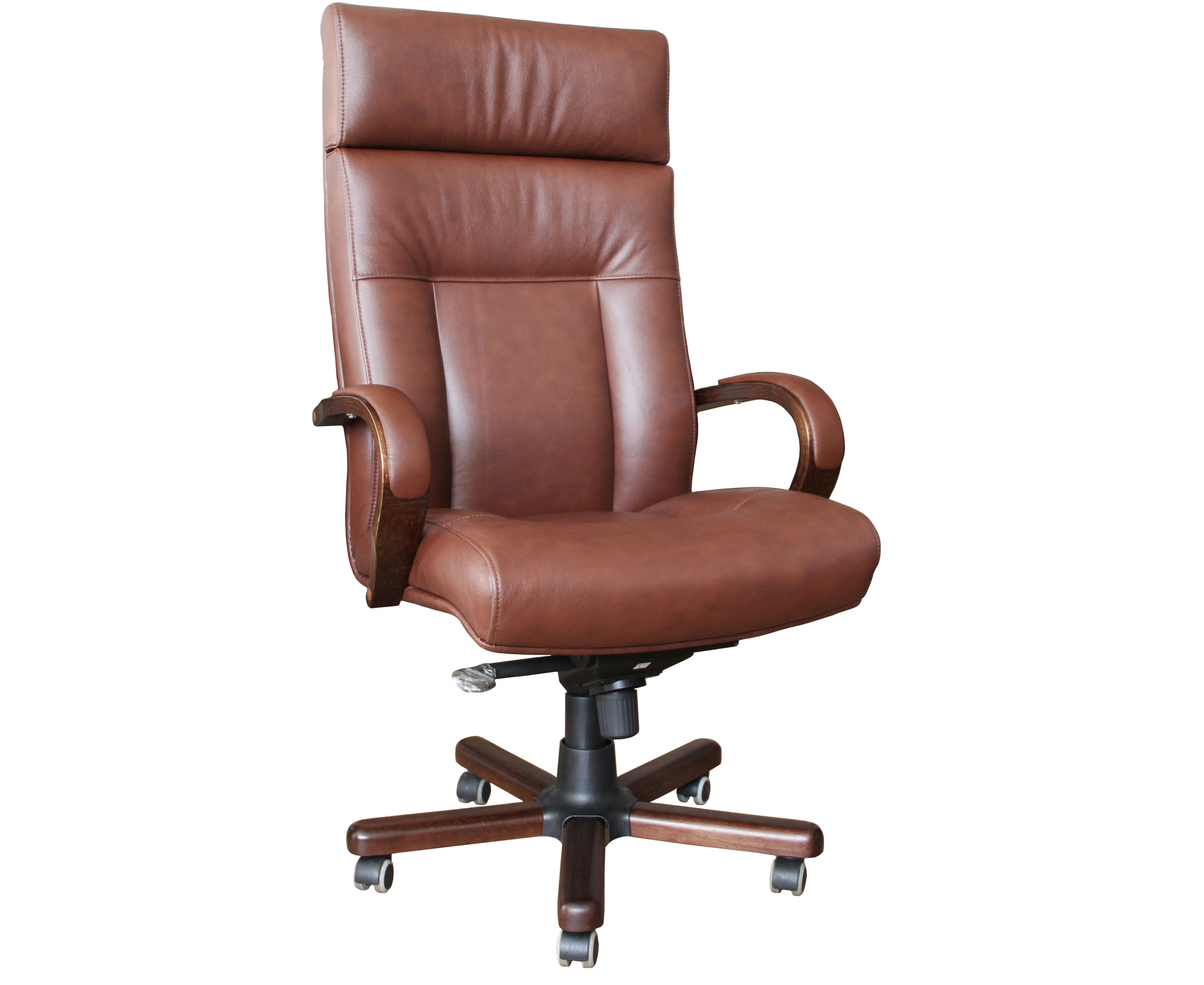 Кресло TUTKRESLA Q-421, кожа коричневая