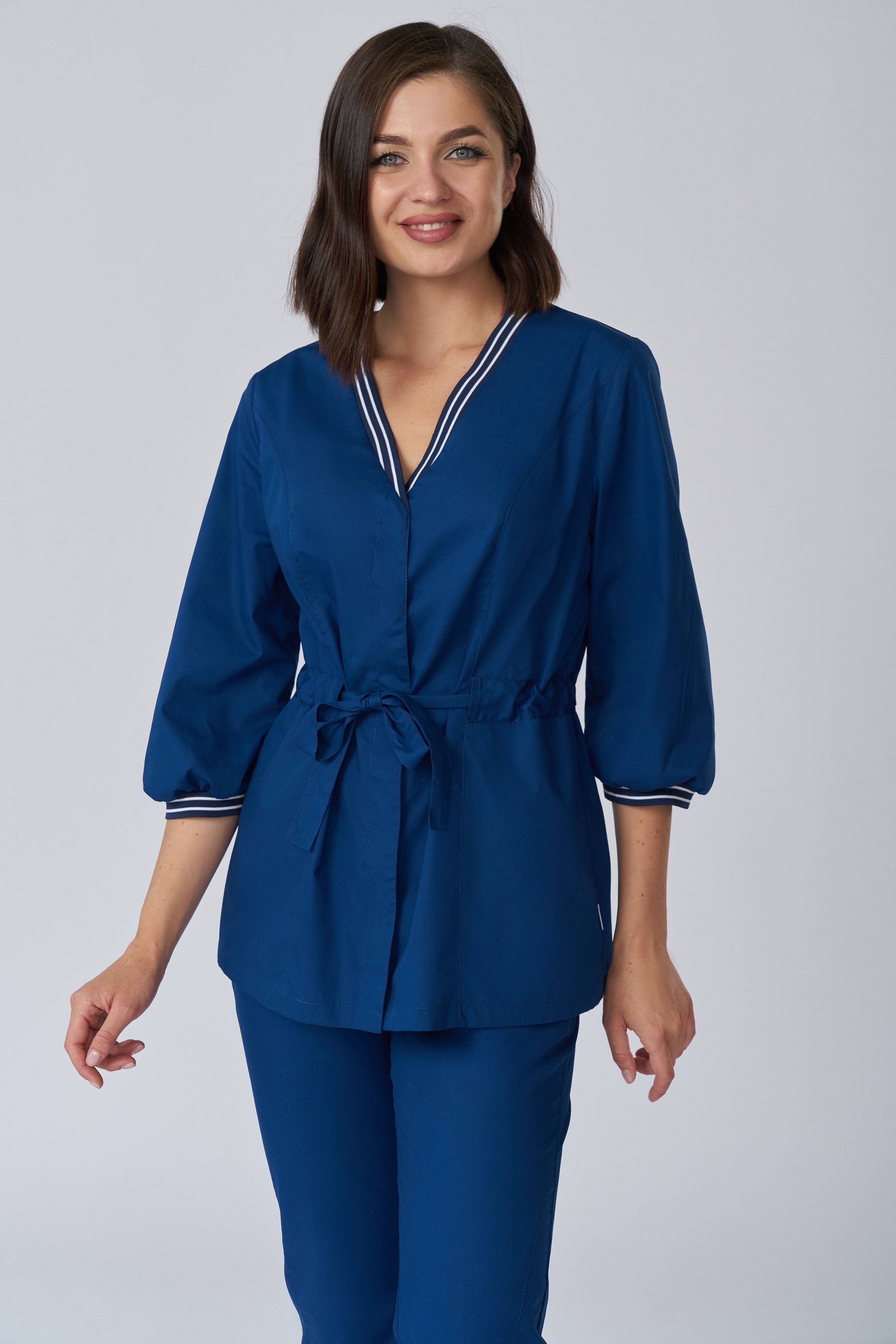 Блуза медицинская женская Elit 12-1260 синяя 42/164 RU