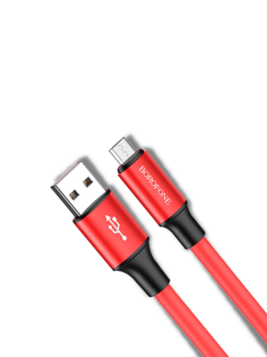 Кабель Micro USB Borofone BX82, 2.4A, 1.0м, Red