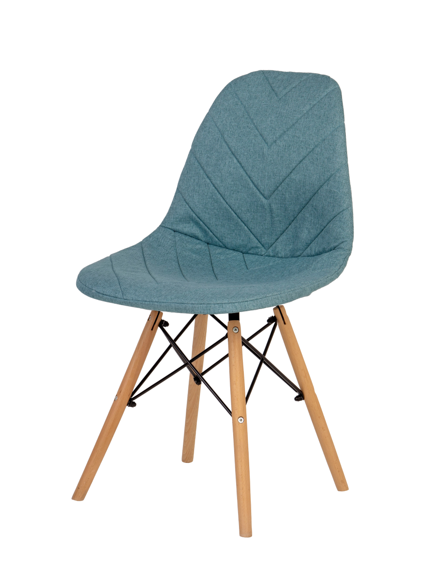 Чехол LuxAlto на стул со спинкой Eames, Aspen, Giardino, Бирюзовый, 2 шт. (11526)