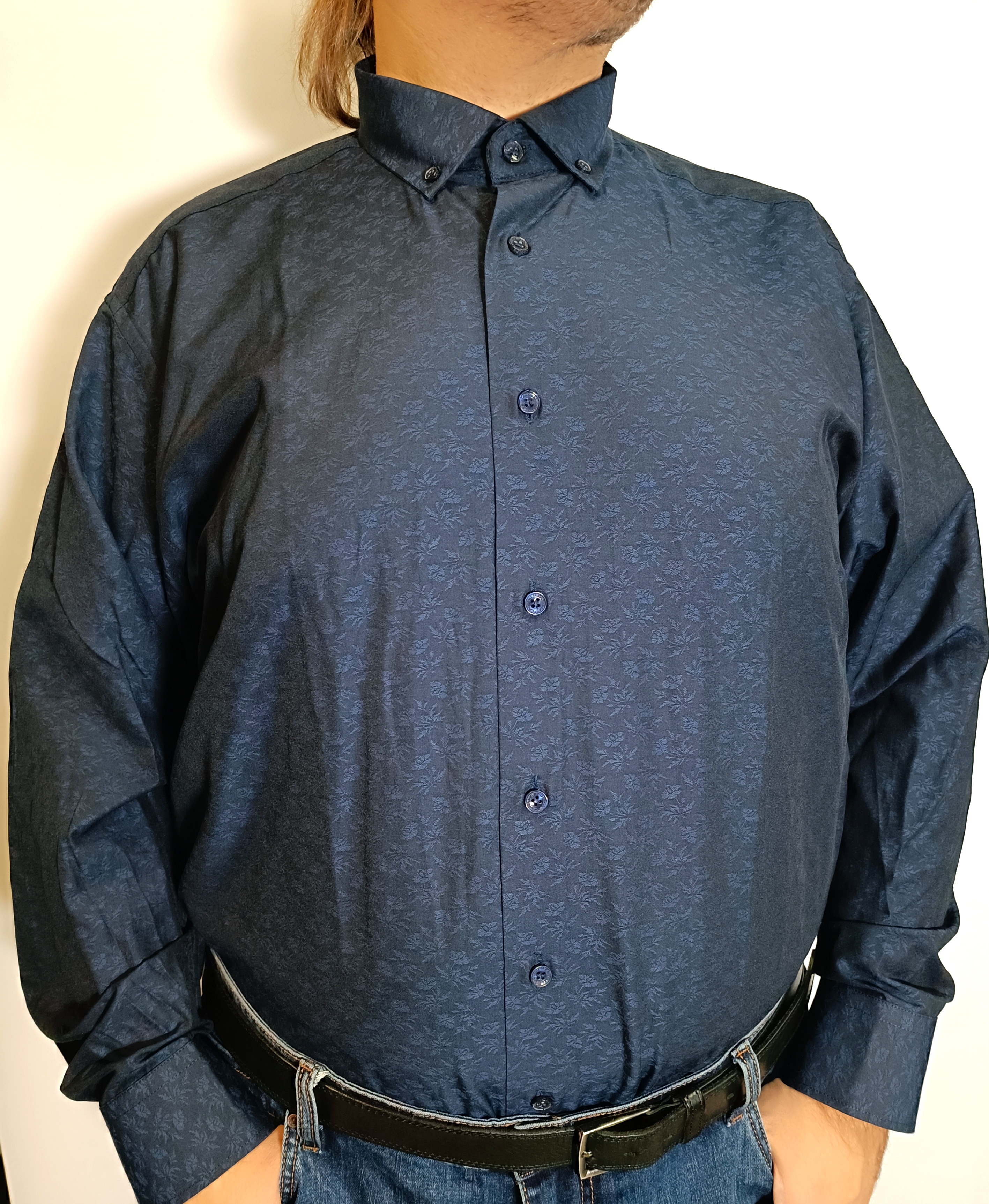 Рубашка мужская Castelli 16314 синяя 3XL