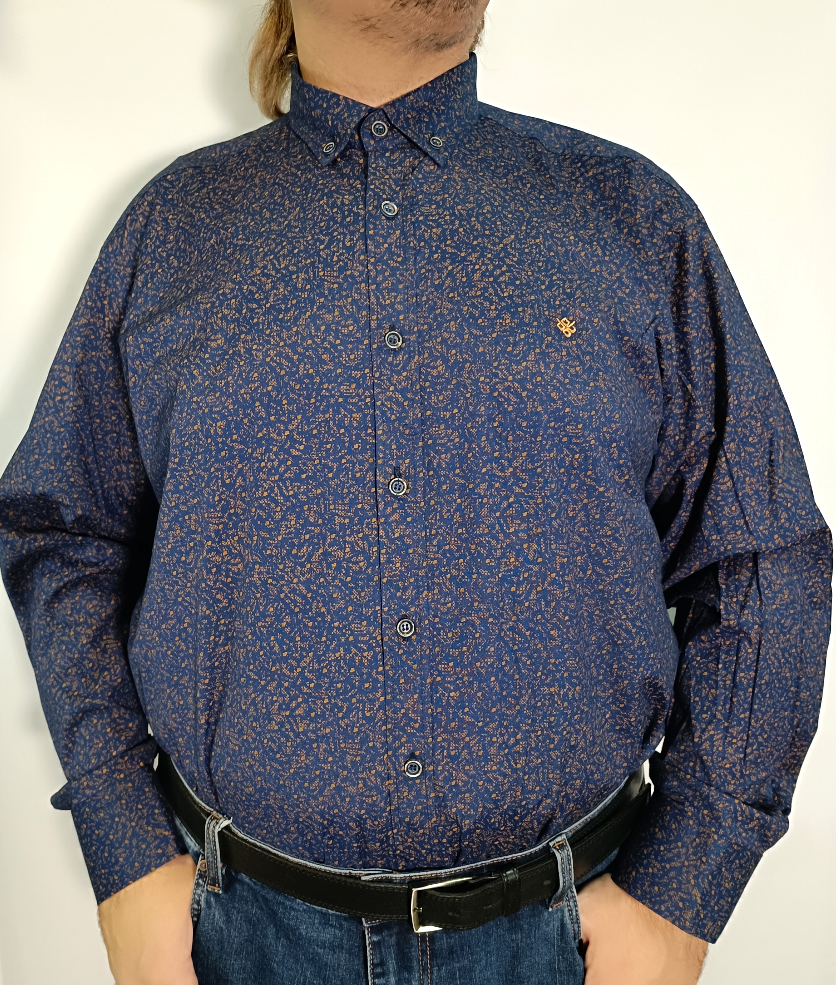 Рубашка мужская Castelli 16318 синяя 2XL