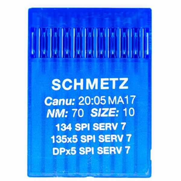 Иглы промышленные с толстой колбой Schmetz 134/DPx5 SPI SERV7 70, 10 шт