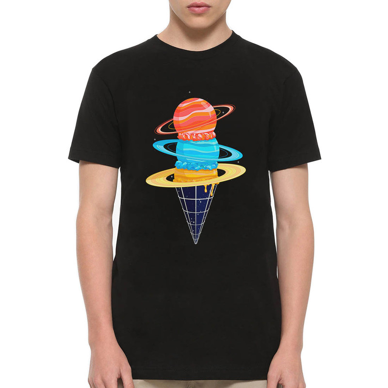 Футболка мужская Dream Shirts Космическое Мороженое черная S