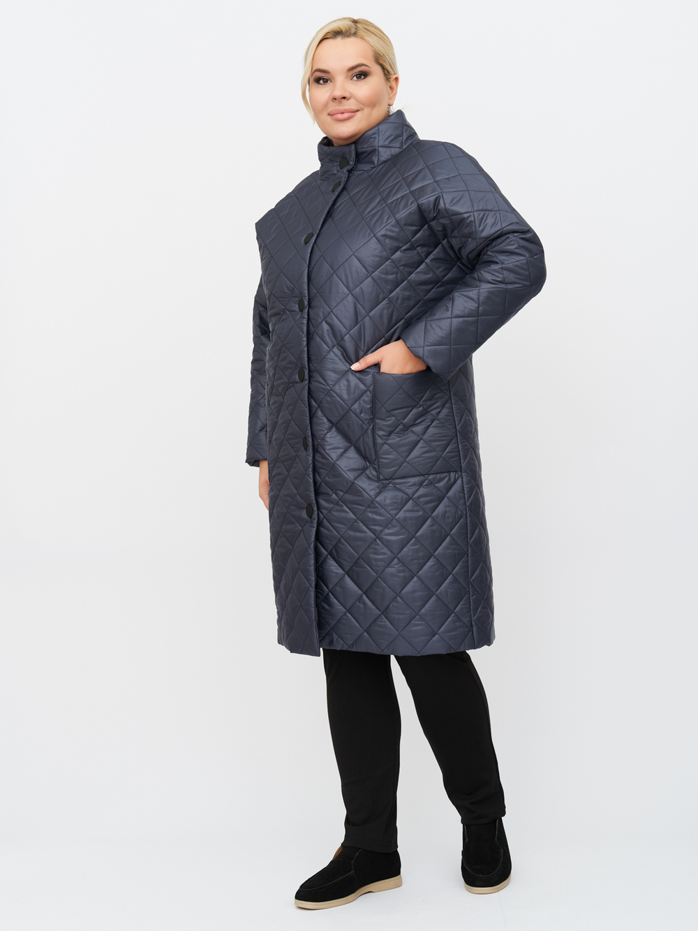 Пальто женское ZORY ZPL11633DBL06 синее 48-50 RU