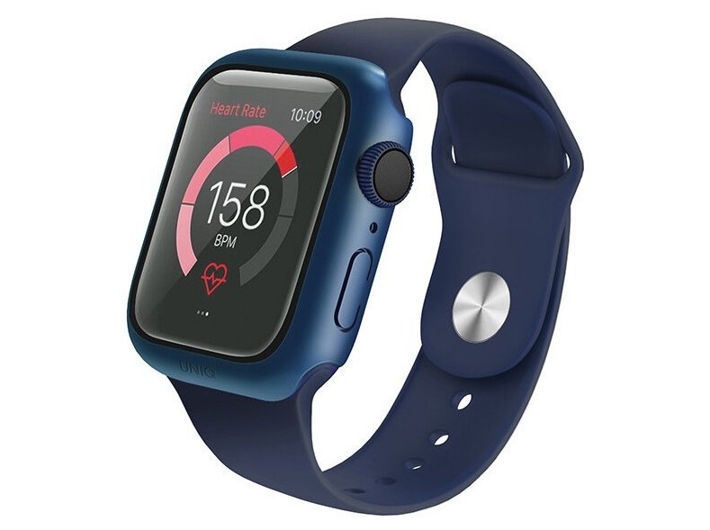 Чехол Uniq Nautic +9H Glass Water-Resistant IP68 для Apple Watch 4/5/6/SE 44 мм Синий