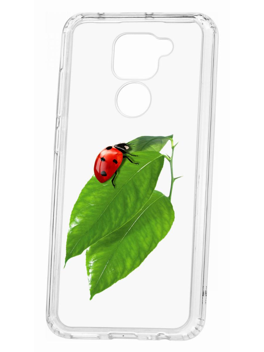 Чехол на Redmi Note 9 Kruche Print Ladybug,противоударный бампер,с защитой камеры