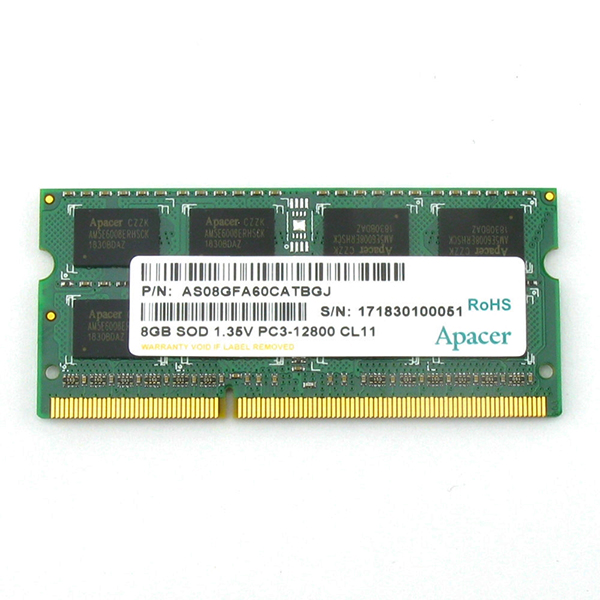 Оперативная память Apacer 8Gb DDR-III 1600MHz SO-DIMM (AS08GFA60CATBGJ)