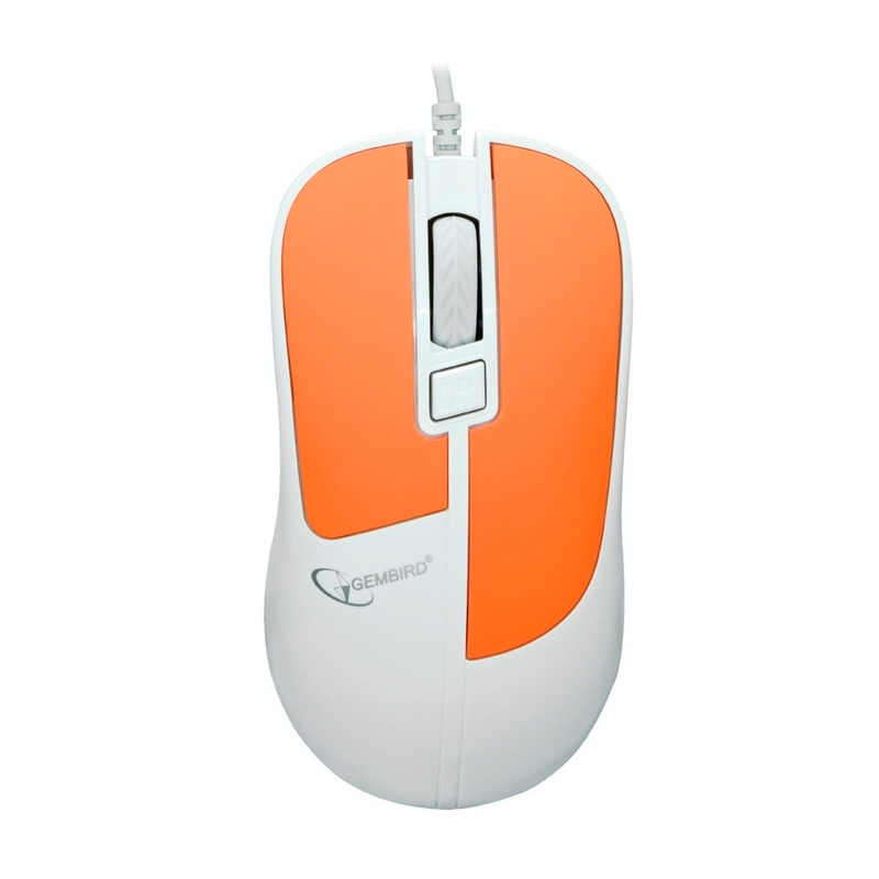 Мышь Gembird MOP-410-O White/Orange
