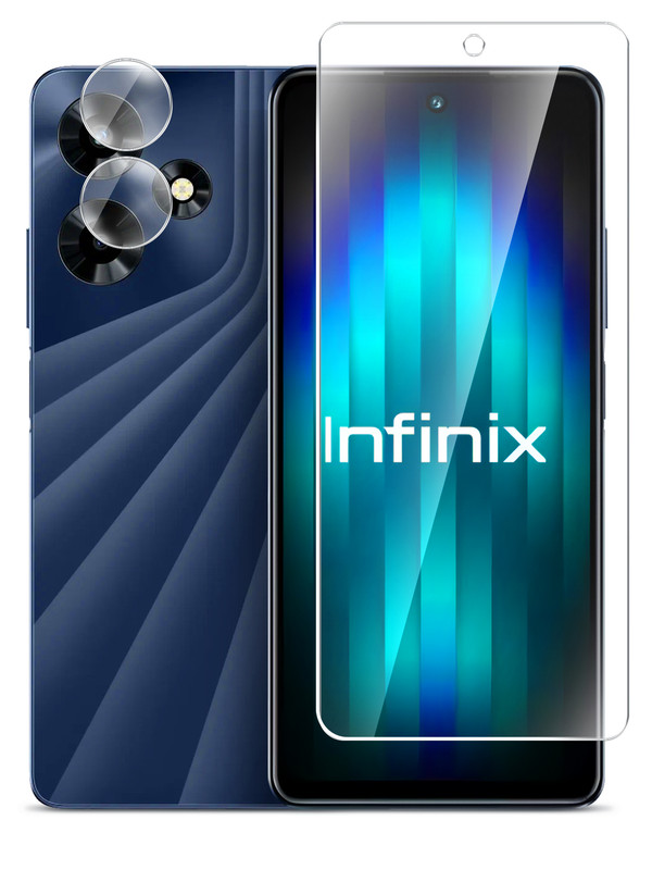 Гибридное защитное стекло Brozo на экран и камеру Infinix HOT 30