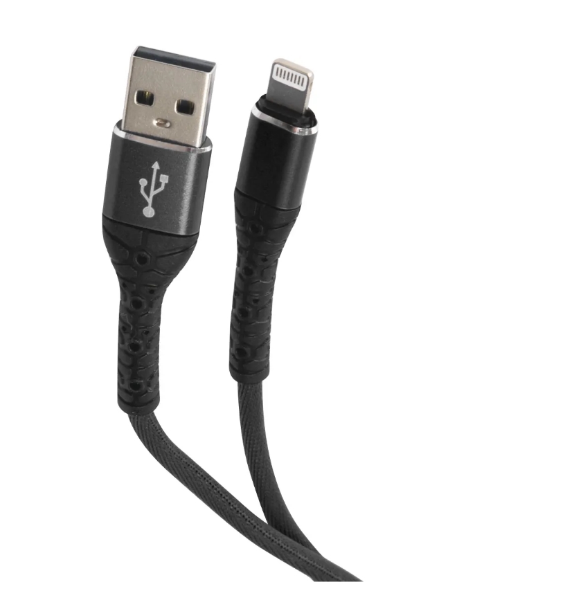 Кабель mObility USB-Lightning черный 1 м