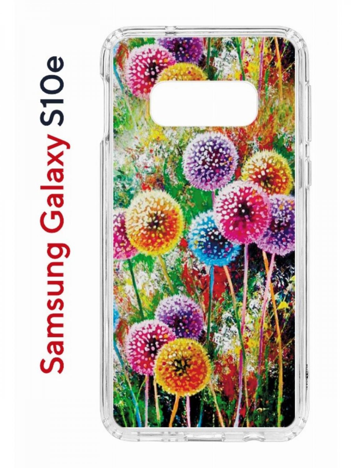 Чехол на Samsung S10e Kruche Print Одуванчики,противоударный бампер с принтом