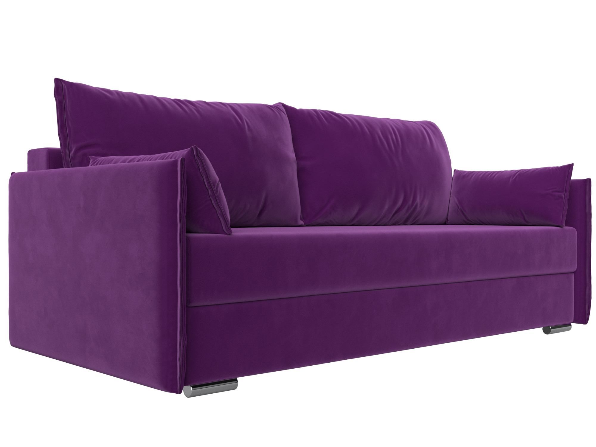 Прямой диван Сайгон микровельвет фиолетовый