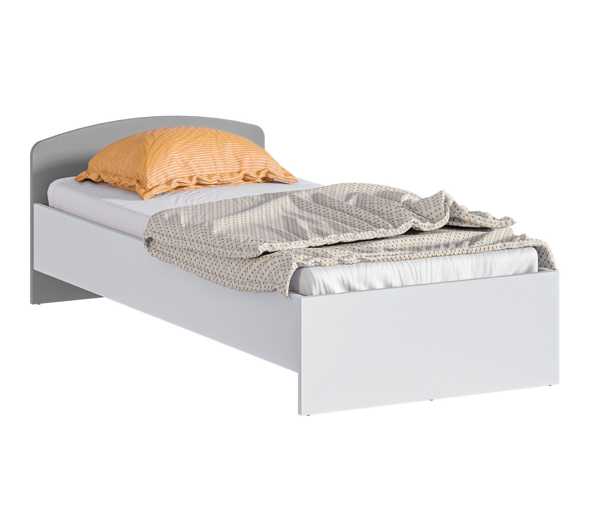 Кровать СТОЛПЛИТ, Mika СБ-3286, односпальная, без основания, белая, 96*205*65 см