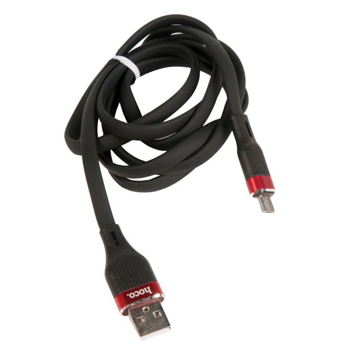 Кабель USB HOCO U72 Forest Silicone для Micro USB, 2.4 A, длина 1.2 м, черный