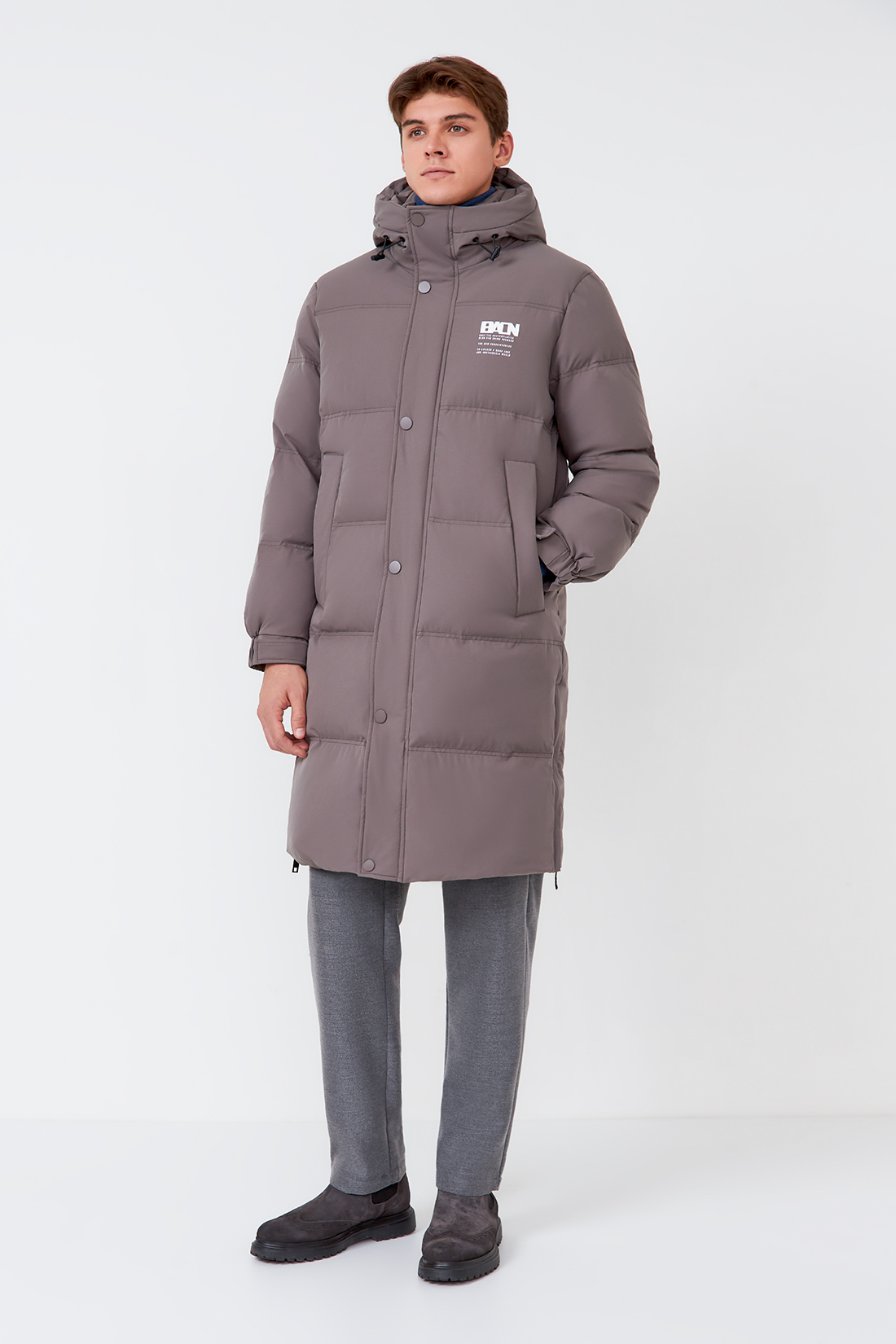 Зимняя куртка мужская Baon B5223510 коричневая XXL