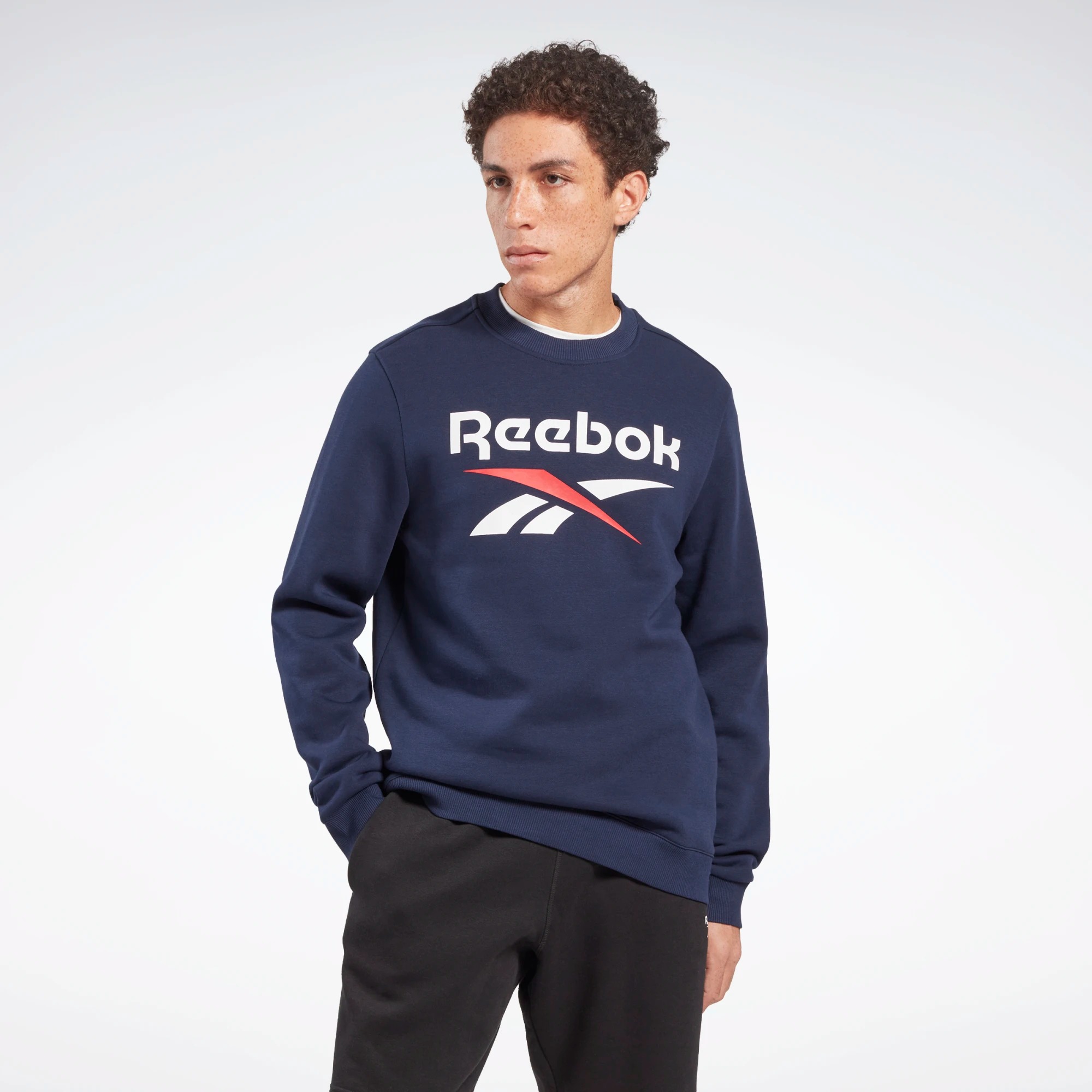 Свитшот мужской Reebok RI BIG STACKED LOGO CREW синий 2XL