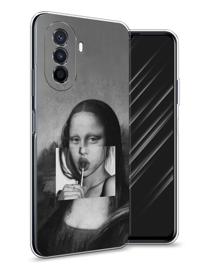 Чехол Awog на Huawei Nova Y70 "Mona Lisa sucking lollipop"