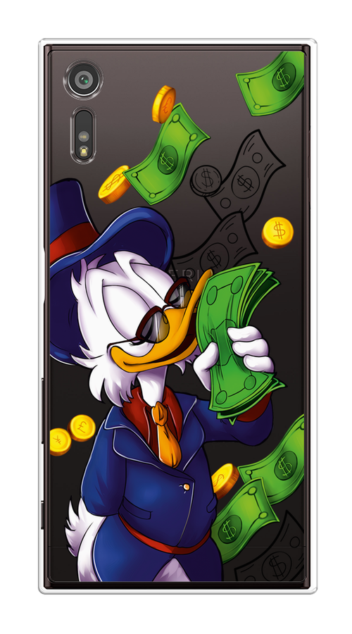 Чехол на Sony Xperia XZ "Scrooge McDuck with Money"