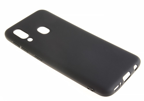 Силиконовый чехол TPU Case матовый Samsung A20e черный