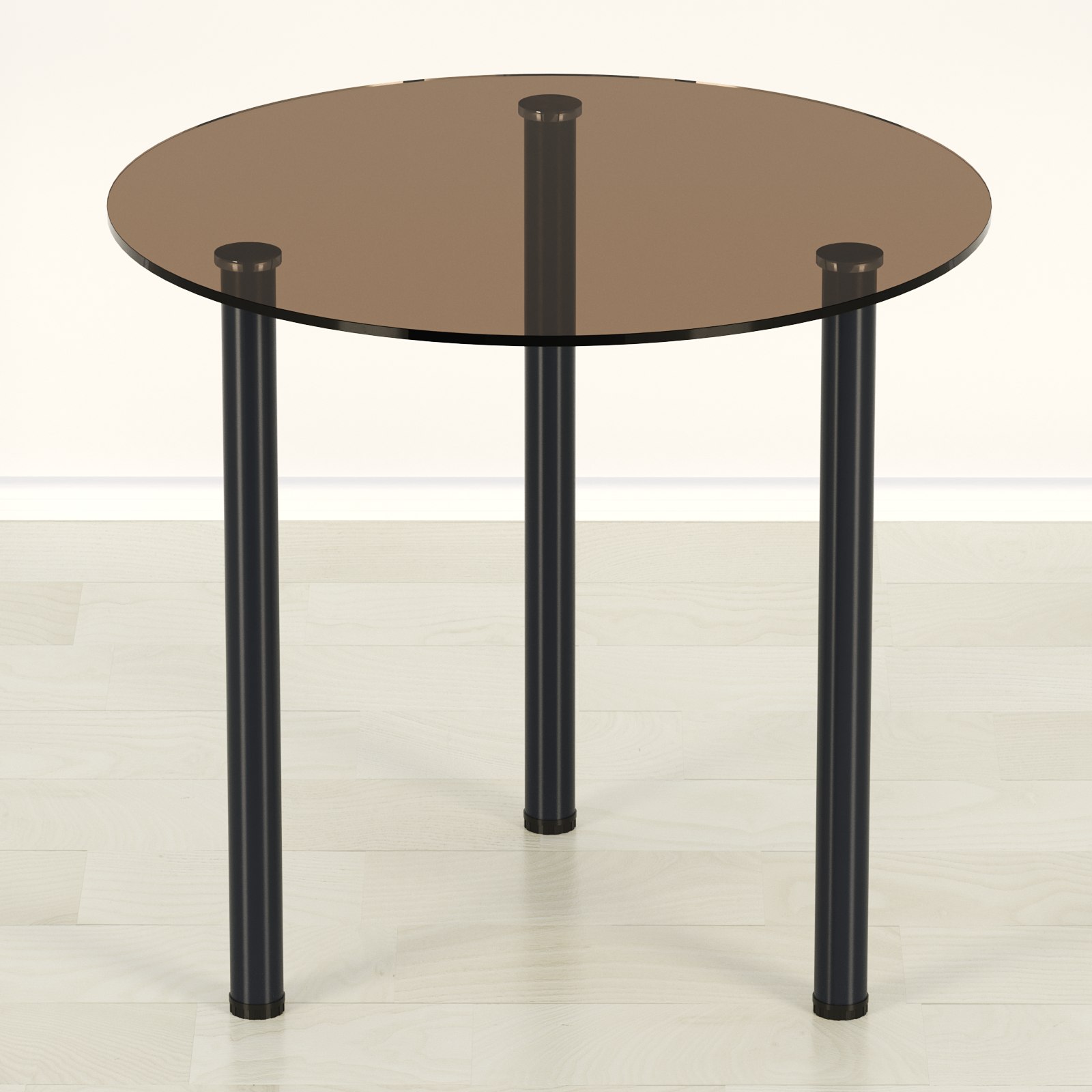 Стеклянный стол Mebel Apartment Эдель 18-3 бронза/черный D70