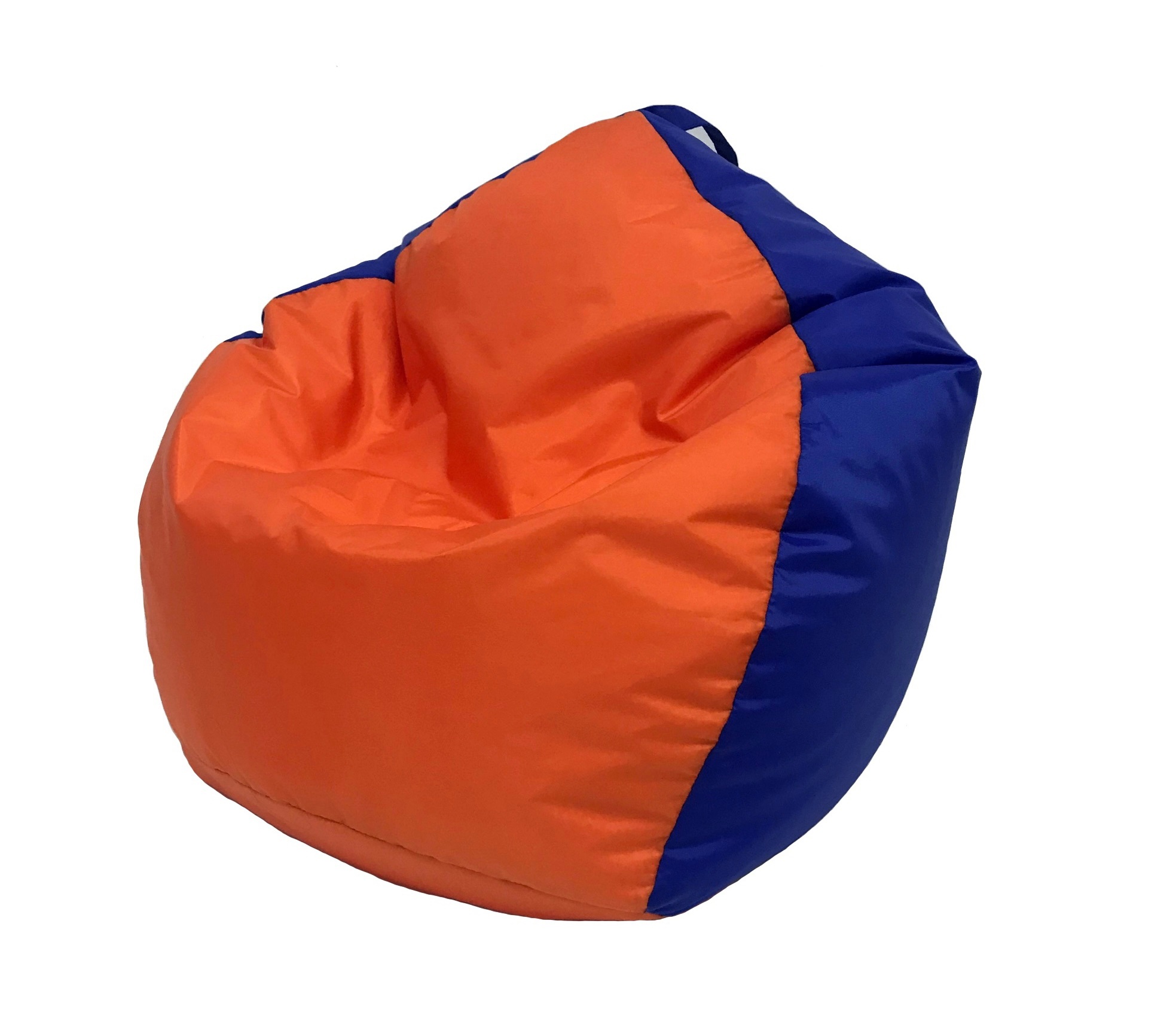 кресло мешок WowPuff КРОХА пенополистирол водоотталкивающая ткань. Синий-оранжевый