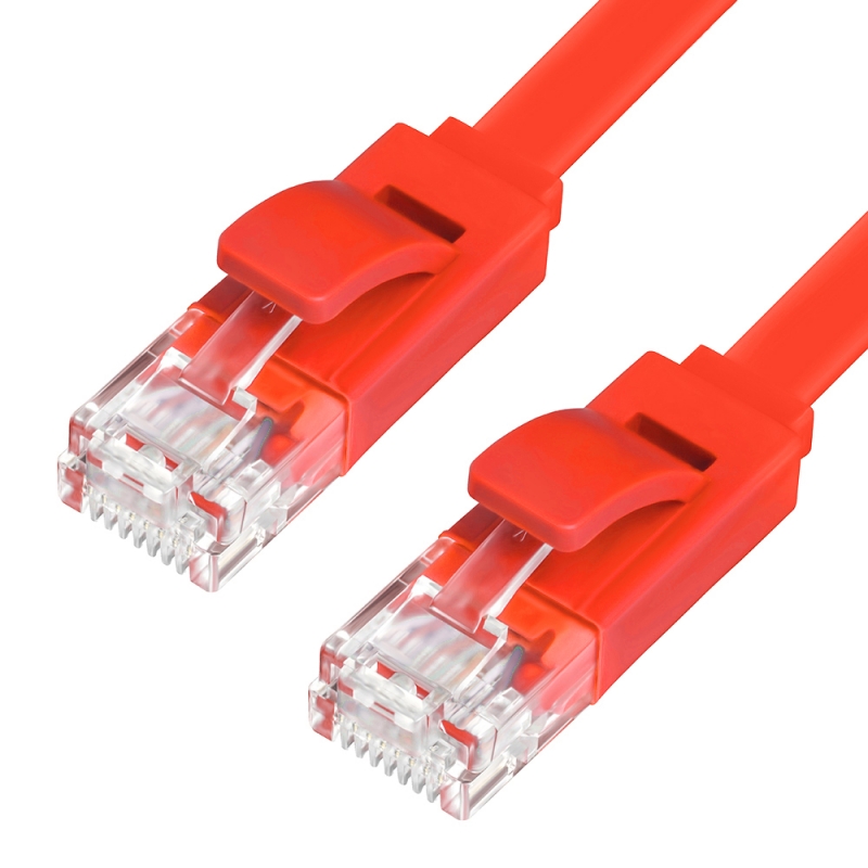 Кабель GCR RJ45-RJ45, M-M 0,3м Red (GCR-LNC624-0.3m)