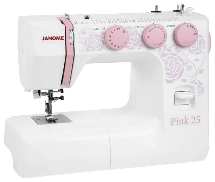 Швейная машина Janome pink 25 белый, розовый