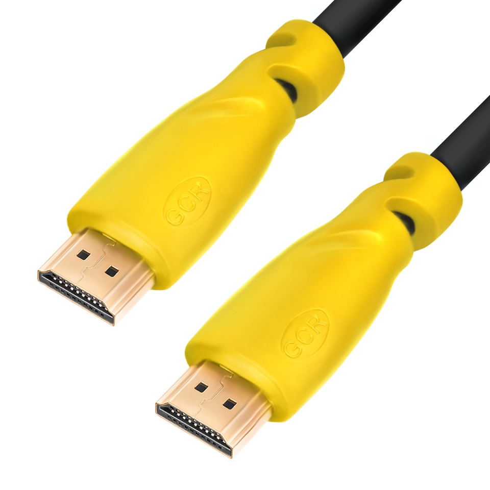 Кабель GCR GCR-HM300 HDMI - HDMI 1 м Black/Yellow