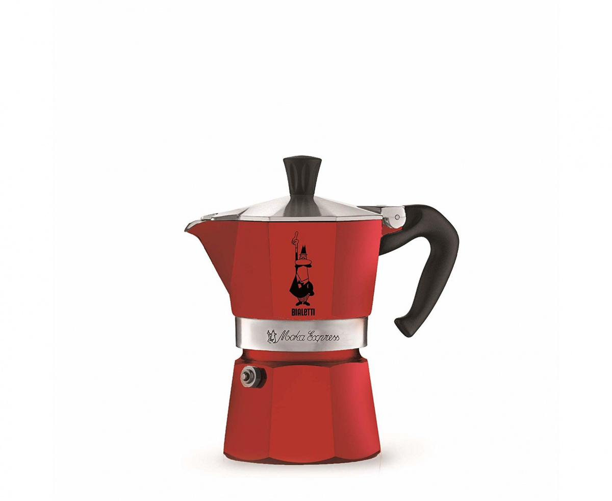 Гейзерная кофеварка Bialetti Moka Express Rossa 4943 (6 чашек)