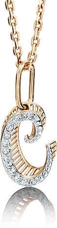 Подвеска из красного золота PLATINA jewelry 03-2448-С-401-1110-03, фианит