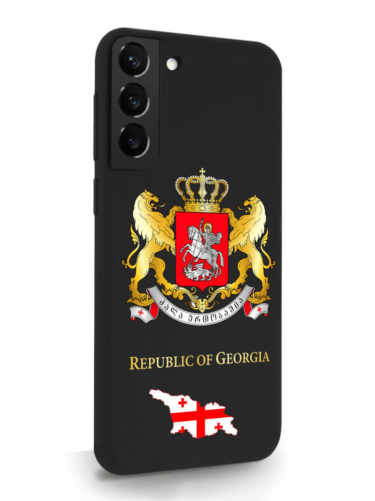 Чехол SignumCase для Samsung Galaxy S22+ Герб Грузии черный