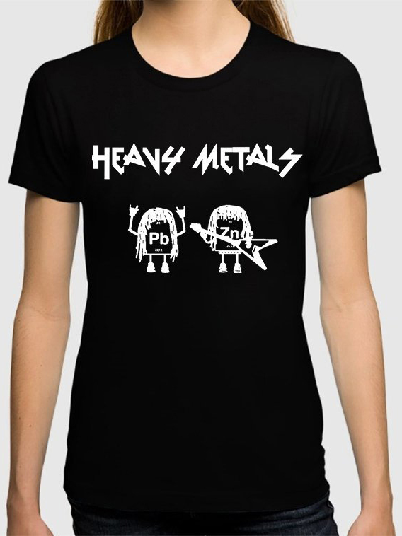 Футболка женская Design Heroes Тяжелые металы - Heavy Metals черная L