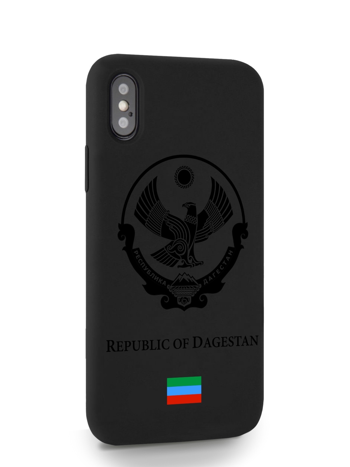 Черный SignumCase для iPhone X/XS Черный лаковый Герб Дагестана черный