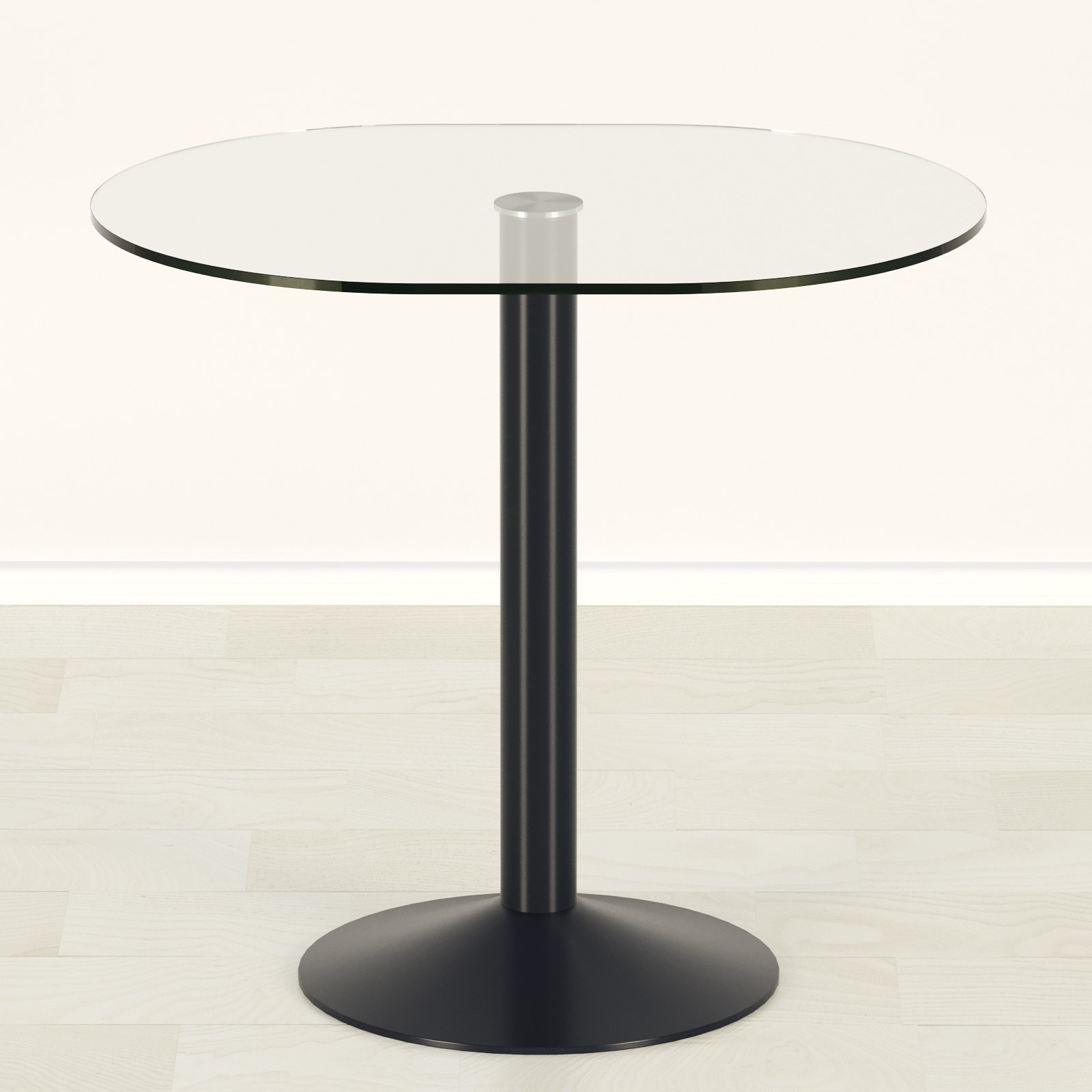 Стеклянный стол Mebel Apartment Троя 23 прозрачный/черный 900х600