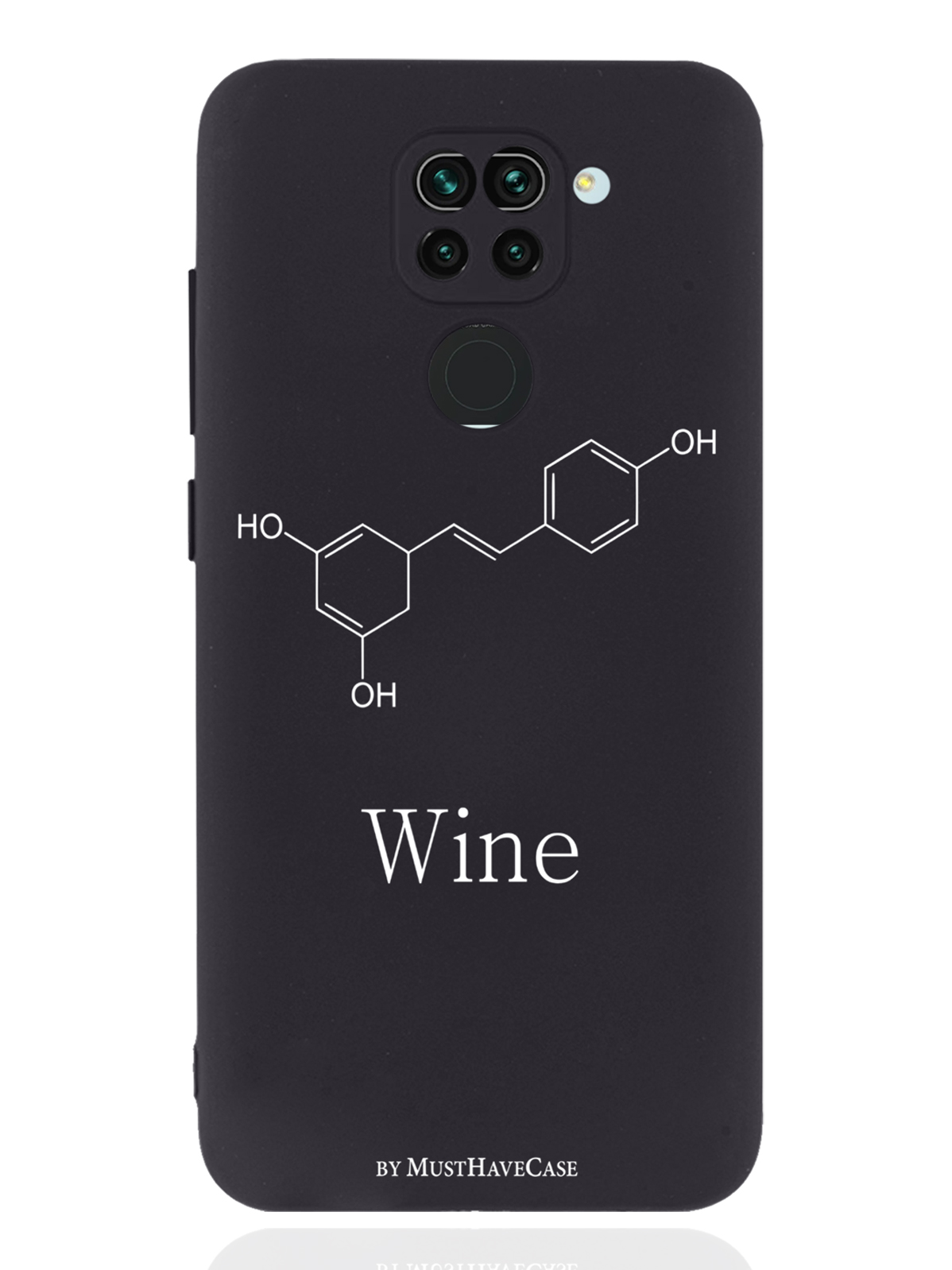 Чехол MustHaveCase для Xiaomi Redmi Note 9 Молекула вина черный