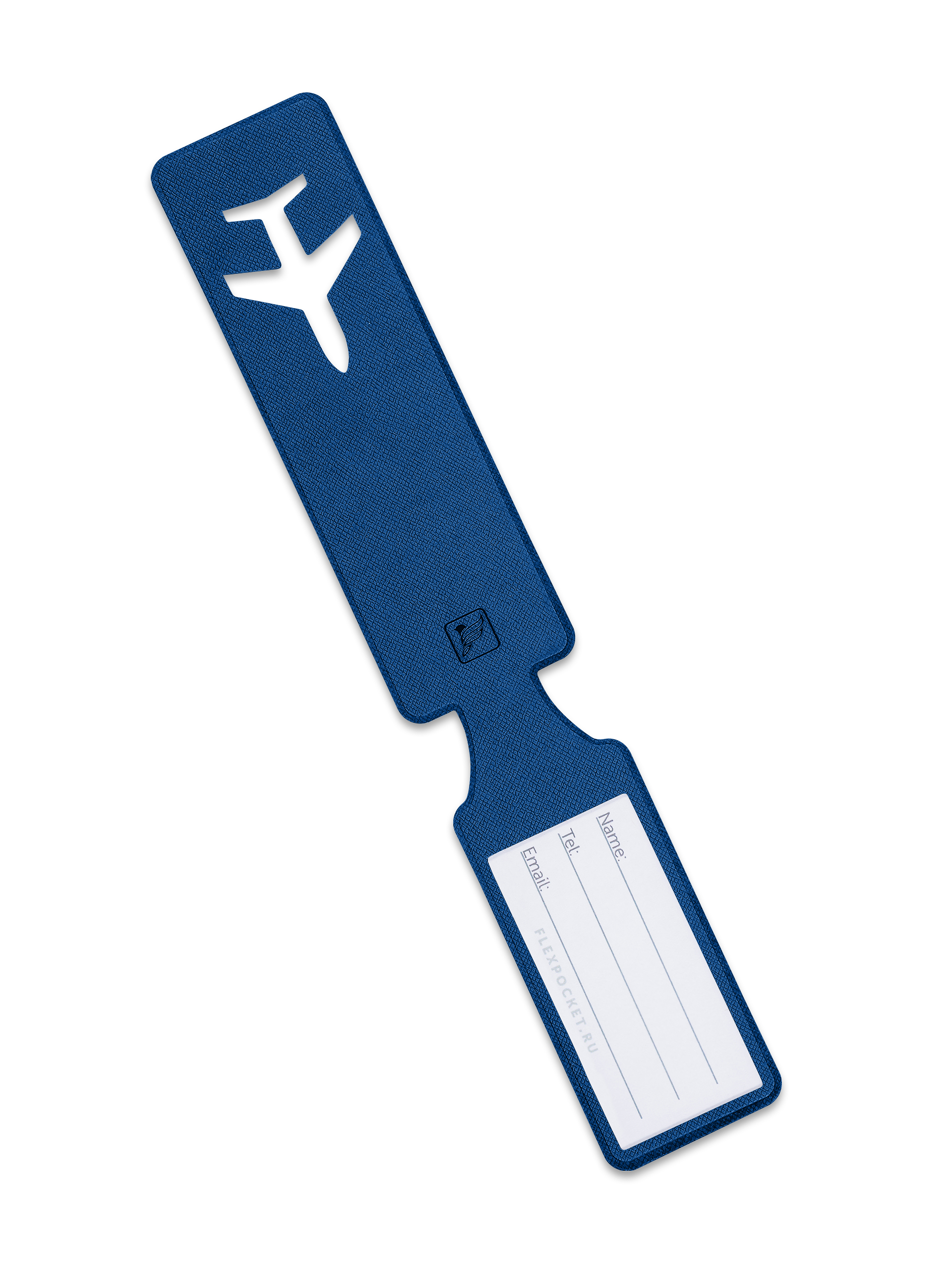 Багажная бирка на чемодан / Бирка для багажа и сумок в самолет Flexpocket синяя