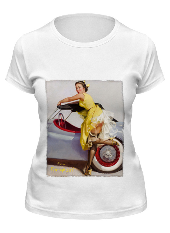 Футболка женская Printio Pin-up girl белая XL