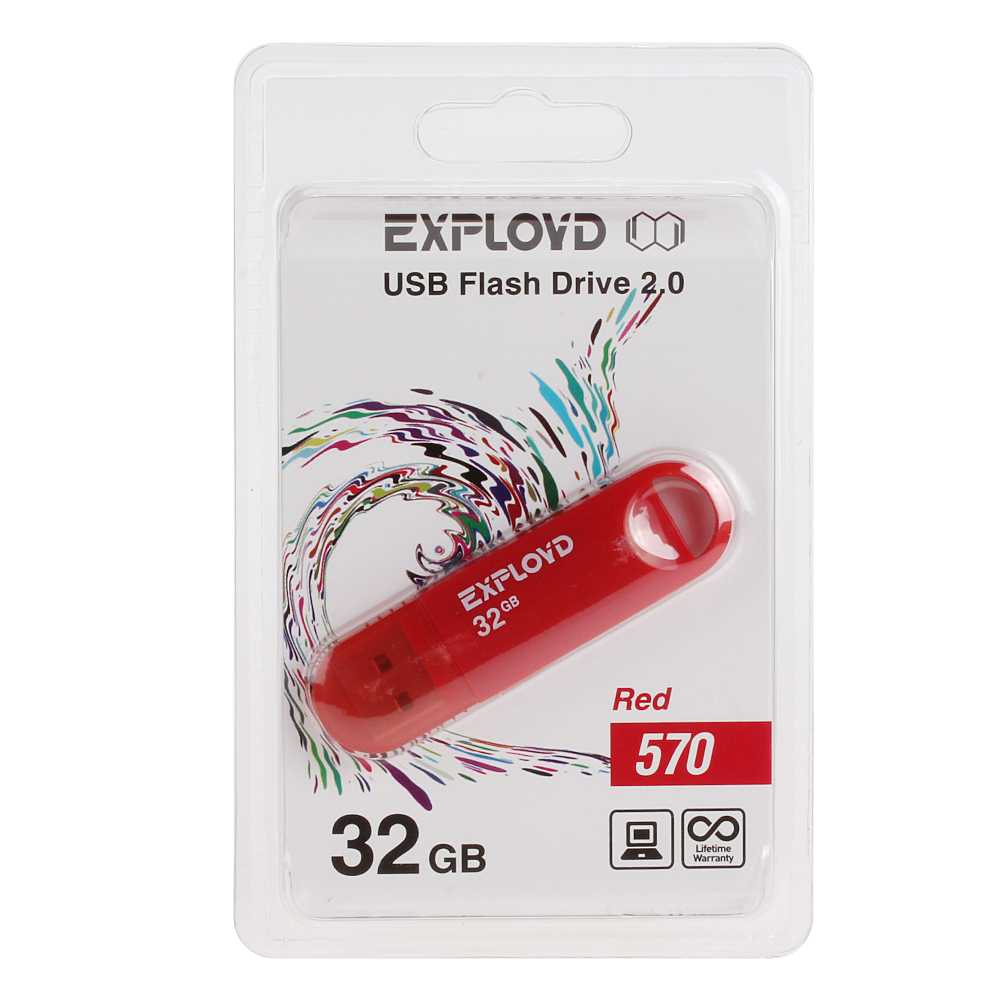 Флешка Exployd 570 32ГБ Red (570 EX-32GB-570-Red)