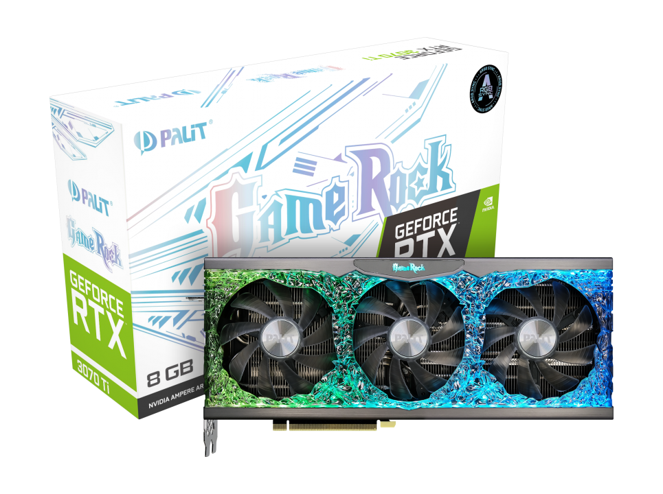 Видеокарта Palit NVIDIA GeForce RTX 3070 Ti GameRock (NED307T019P2-1047G)