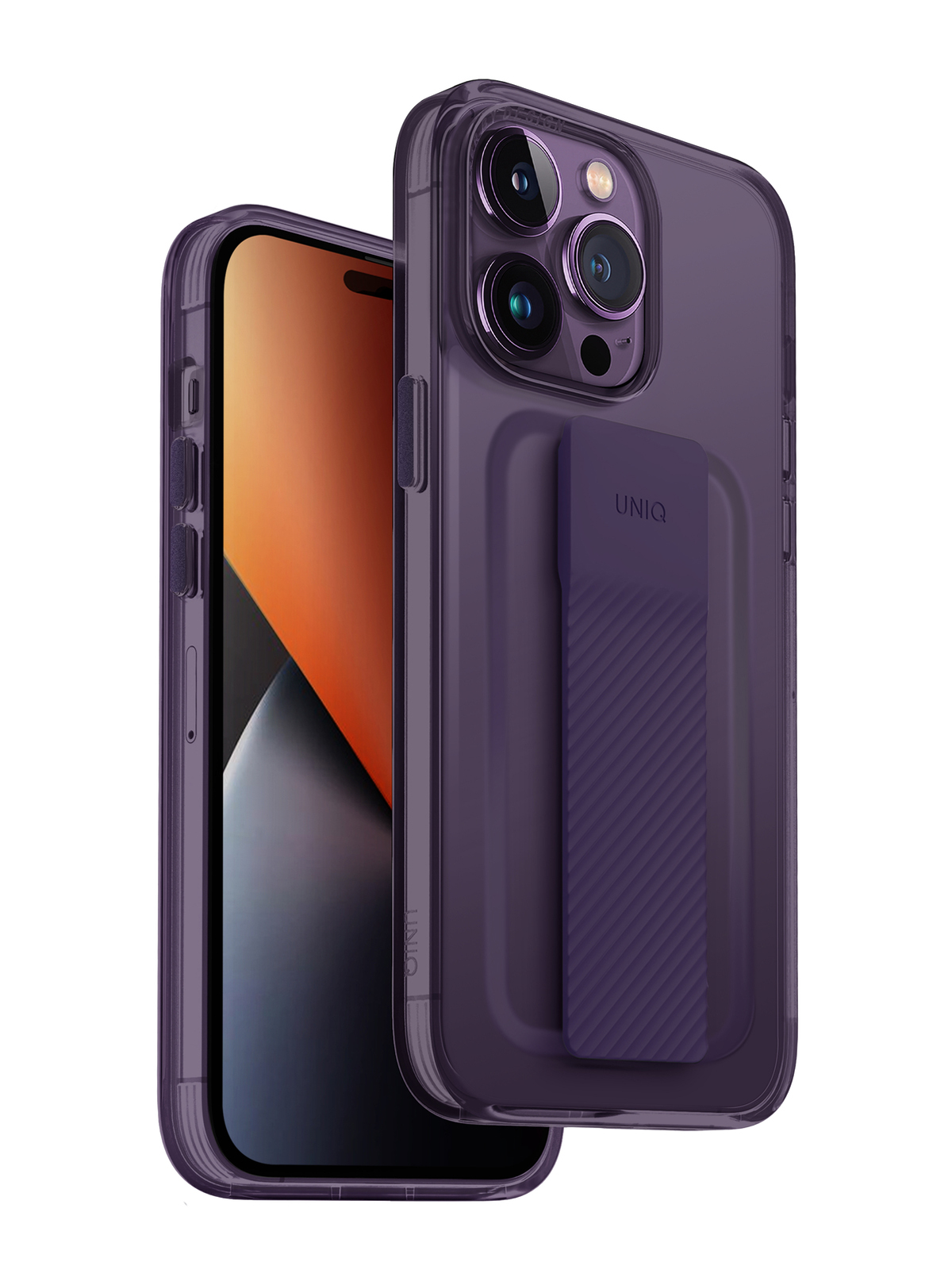 Чехол Uniq для iPhone 14 Pro Heldro Mount +Band Purple