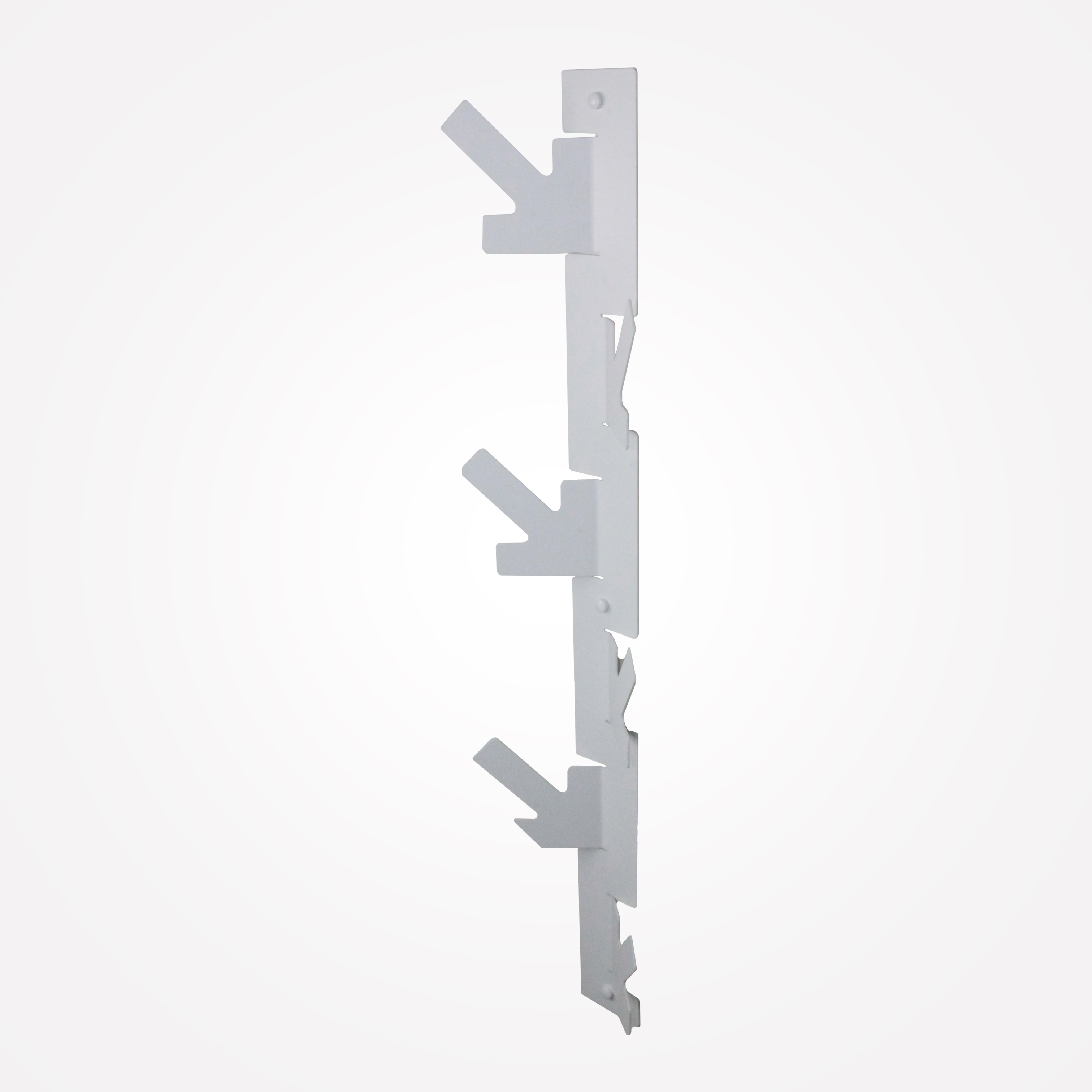 Вешалка настенная TEMPACHE "Стрелочки" для одежды и аксессуаров, 90х20х8 см, белый