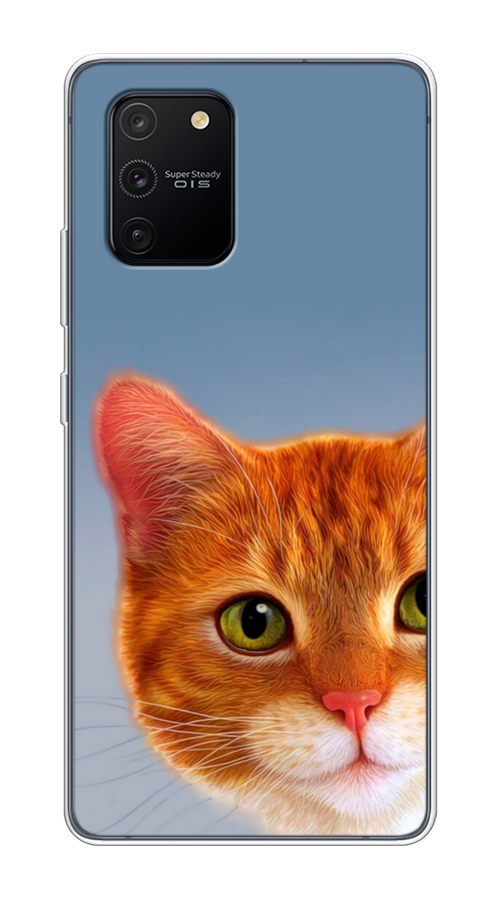Чехол на Samsung Galaxy A91/S10 Lite "Любопытный котик"