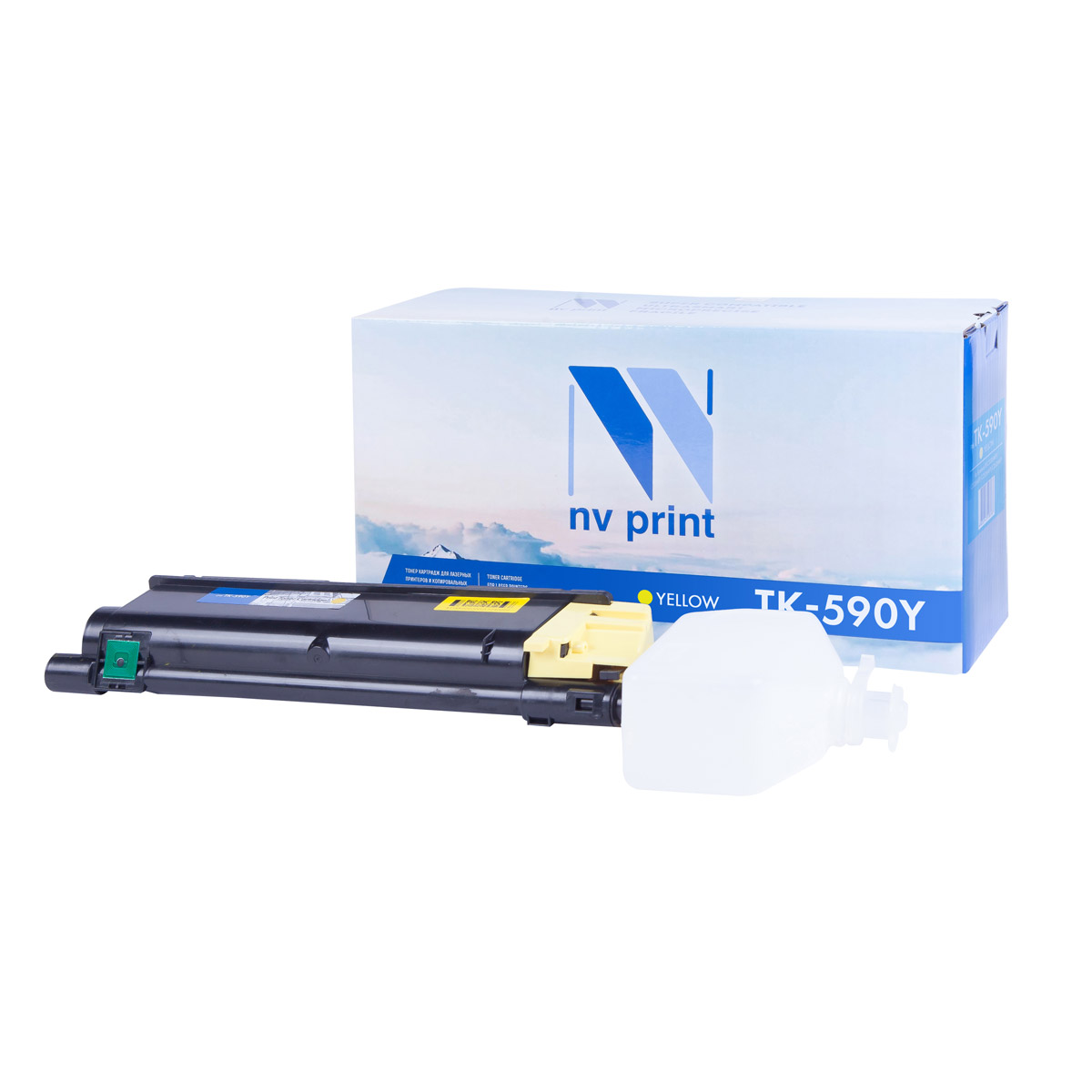 Картридж для лазерного принтера NV Print TK-590Y TK-590Y Yellow, совместимый