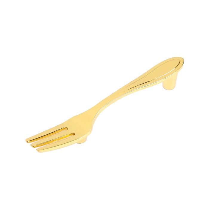 Ручка скоба "Вилка" CAPPIO, м/о 76  мм, цвет золото