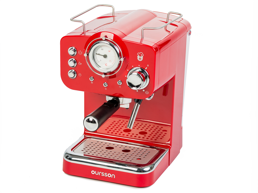 Рожковая кофеварка Oursson EM1510/RD красная