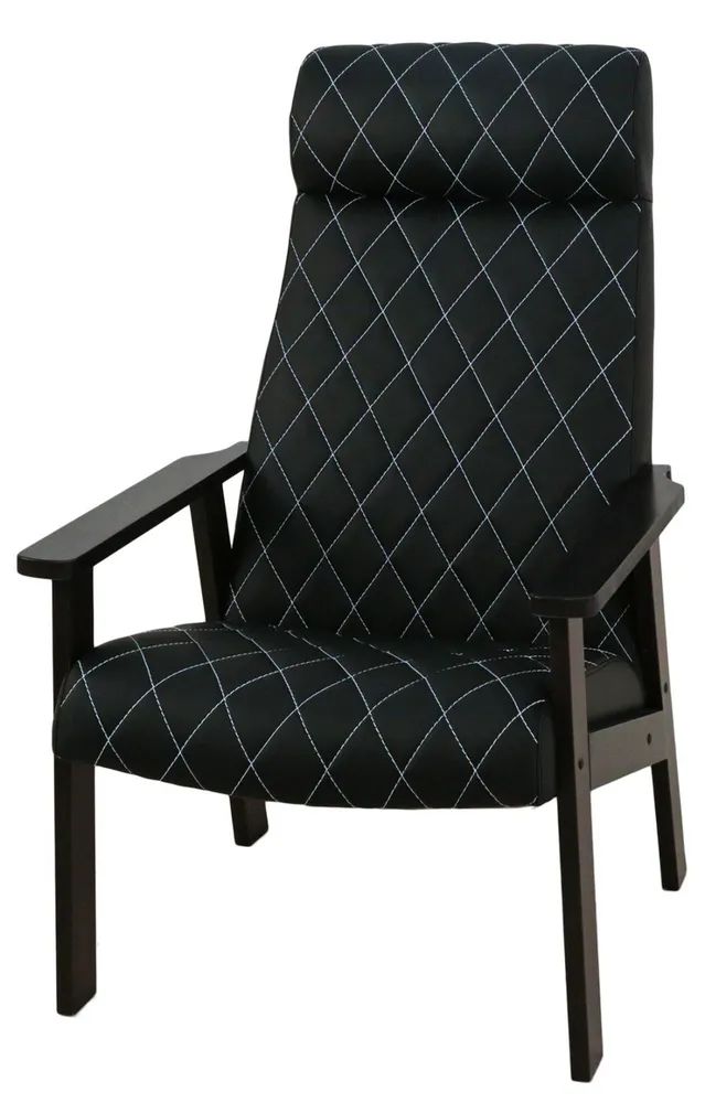 Кресло Вилора c прострочкой/max0003/6, Luxa black/Венге