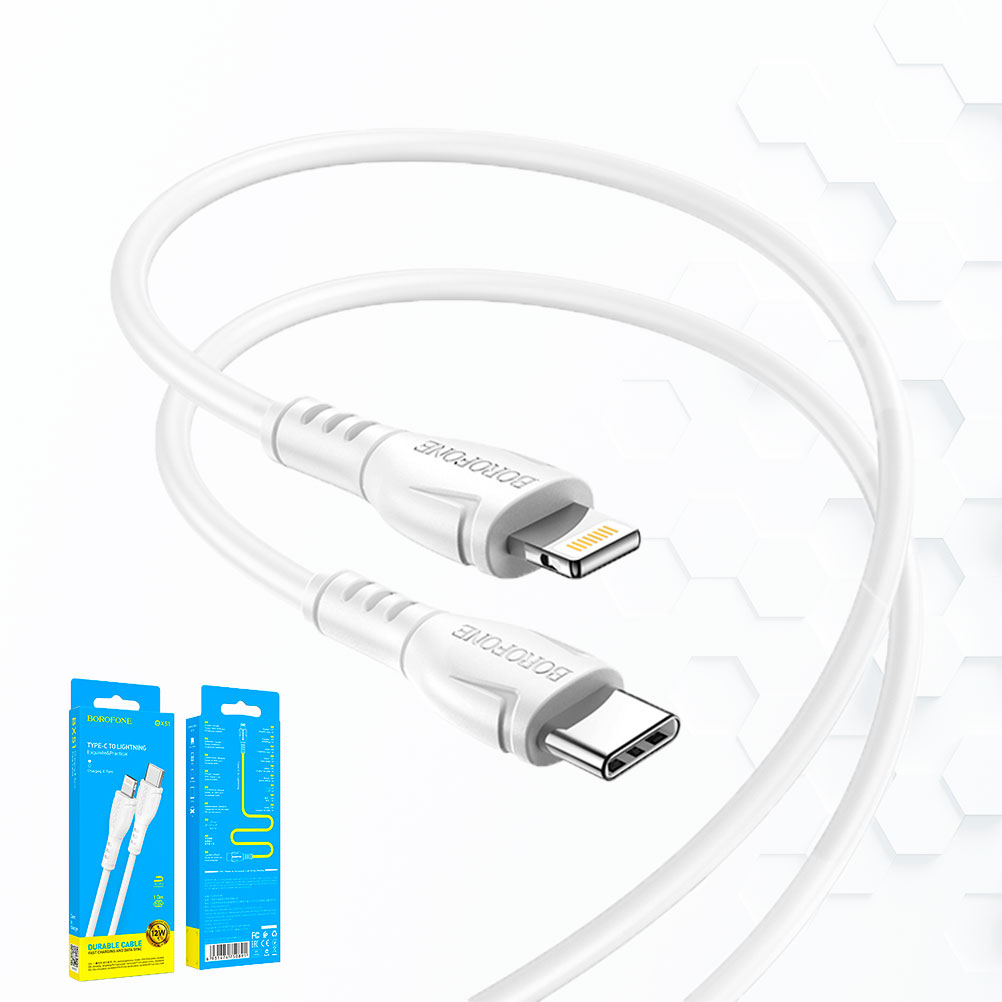 Кабель lightning - usb type-c Borofone BX51 1 м белый