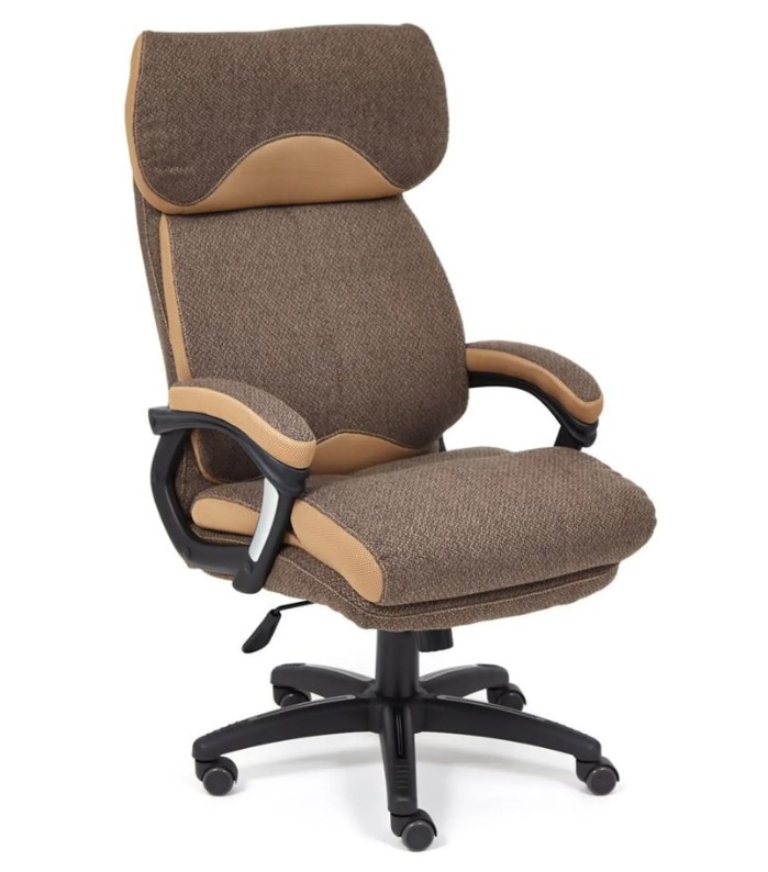 Кресло компьютерное офисное на колесиках ортопедическое Tetchair DUKE коричневый