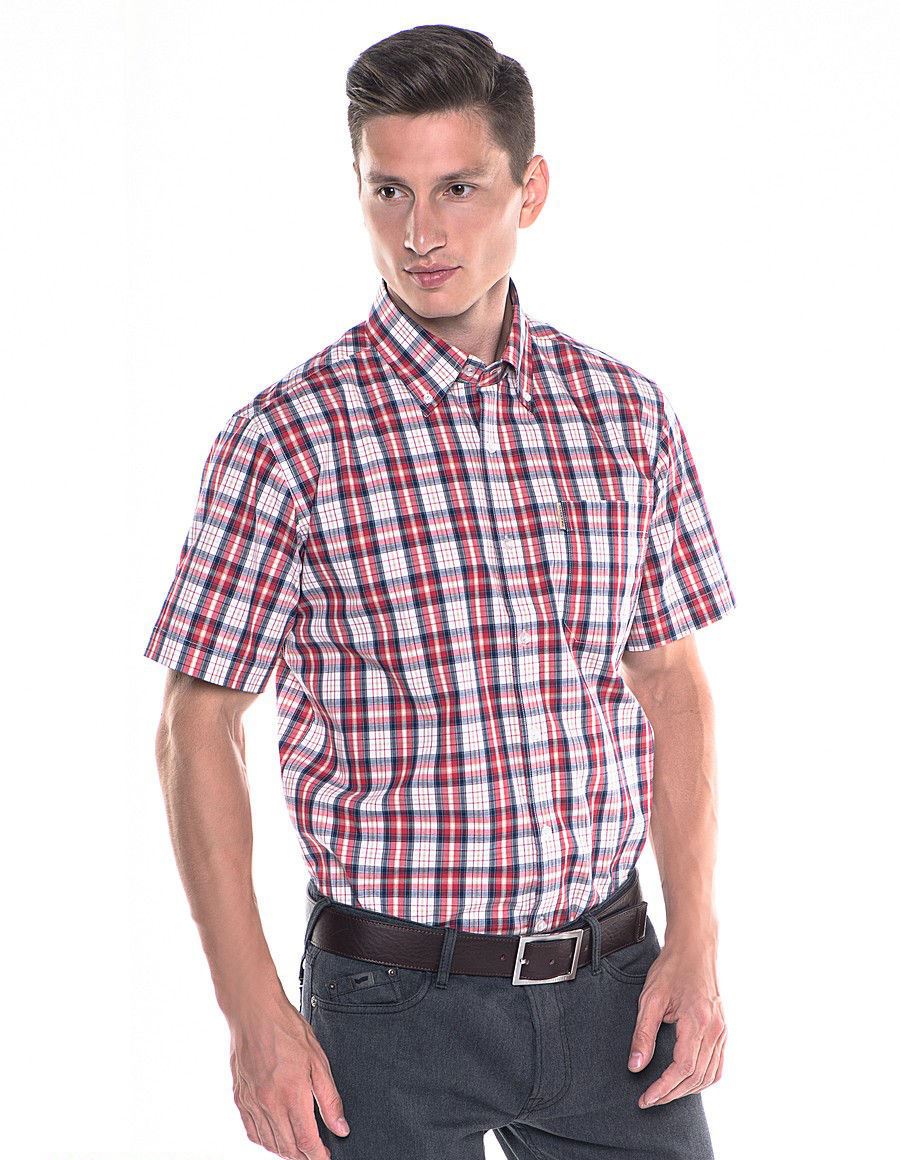 Рубашка мужская Maestro Vintage 66-K красная 38/178-186